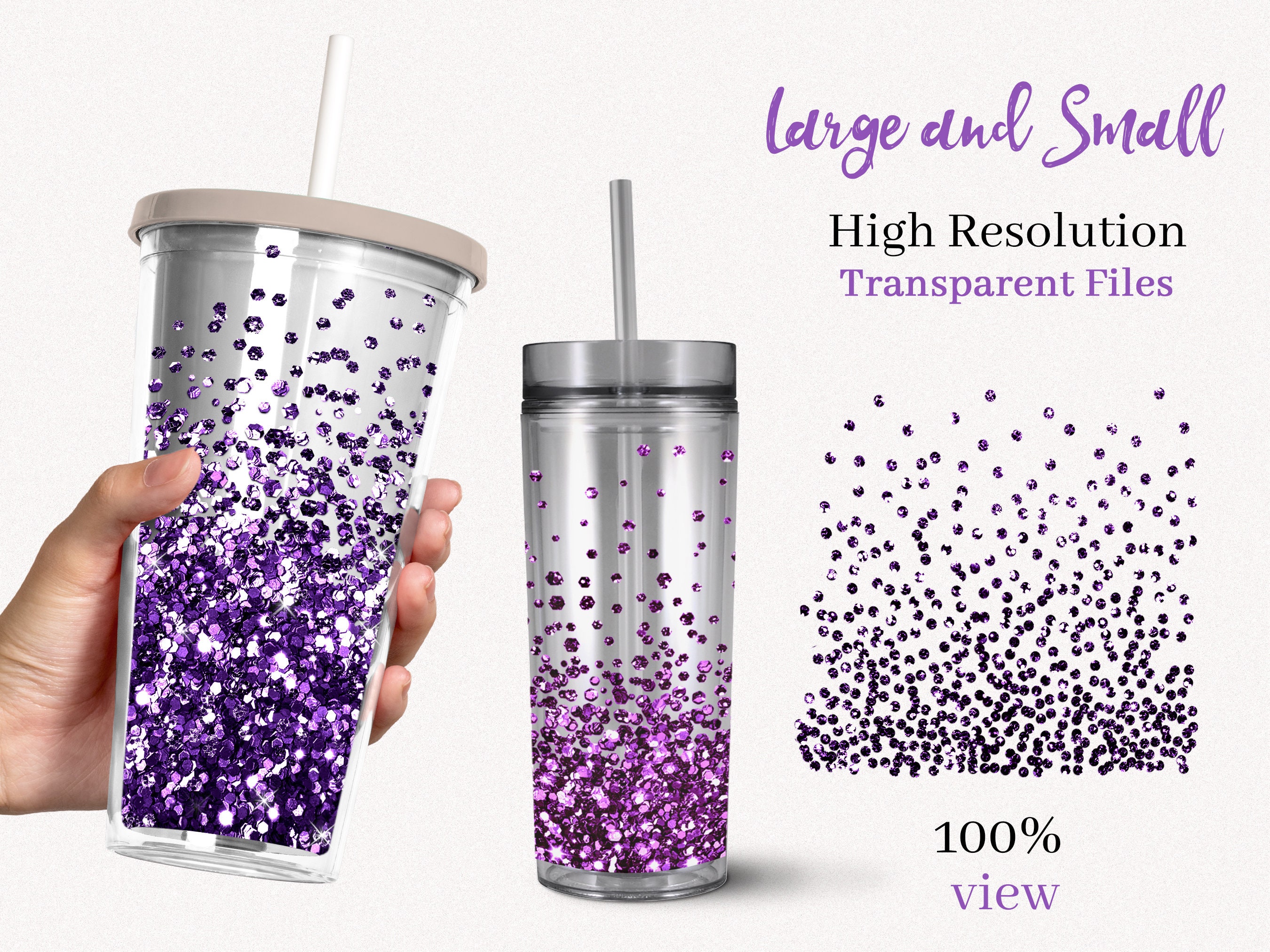 60 Purple Glitter Overlays-purple Glitter Tumbler Wrap - Etsy