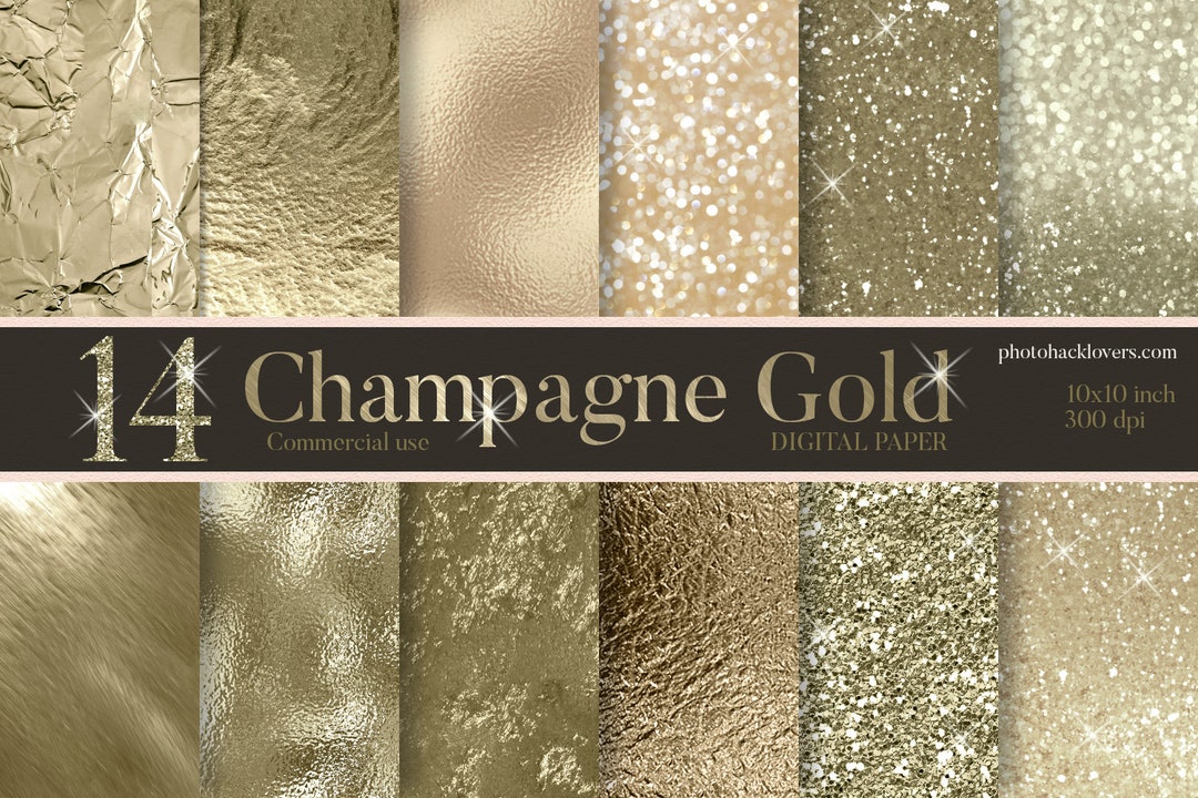 Champagne Gold, Champagne Gold Digital Paper, Champagne Gold Background ...