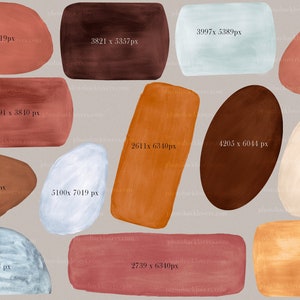 13 WATERCOLOR SHAPES Clipart Vol 2- Abstract Watercolor Clipart Png ...