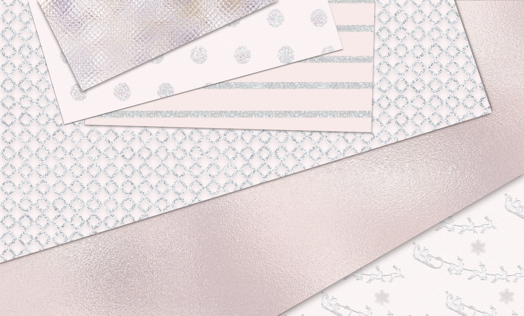 Pastel Christmas Digital Paper Digital Paper Pack Christmas - Etsy