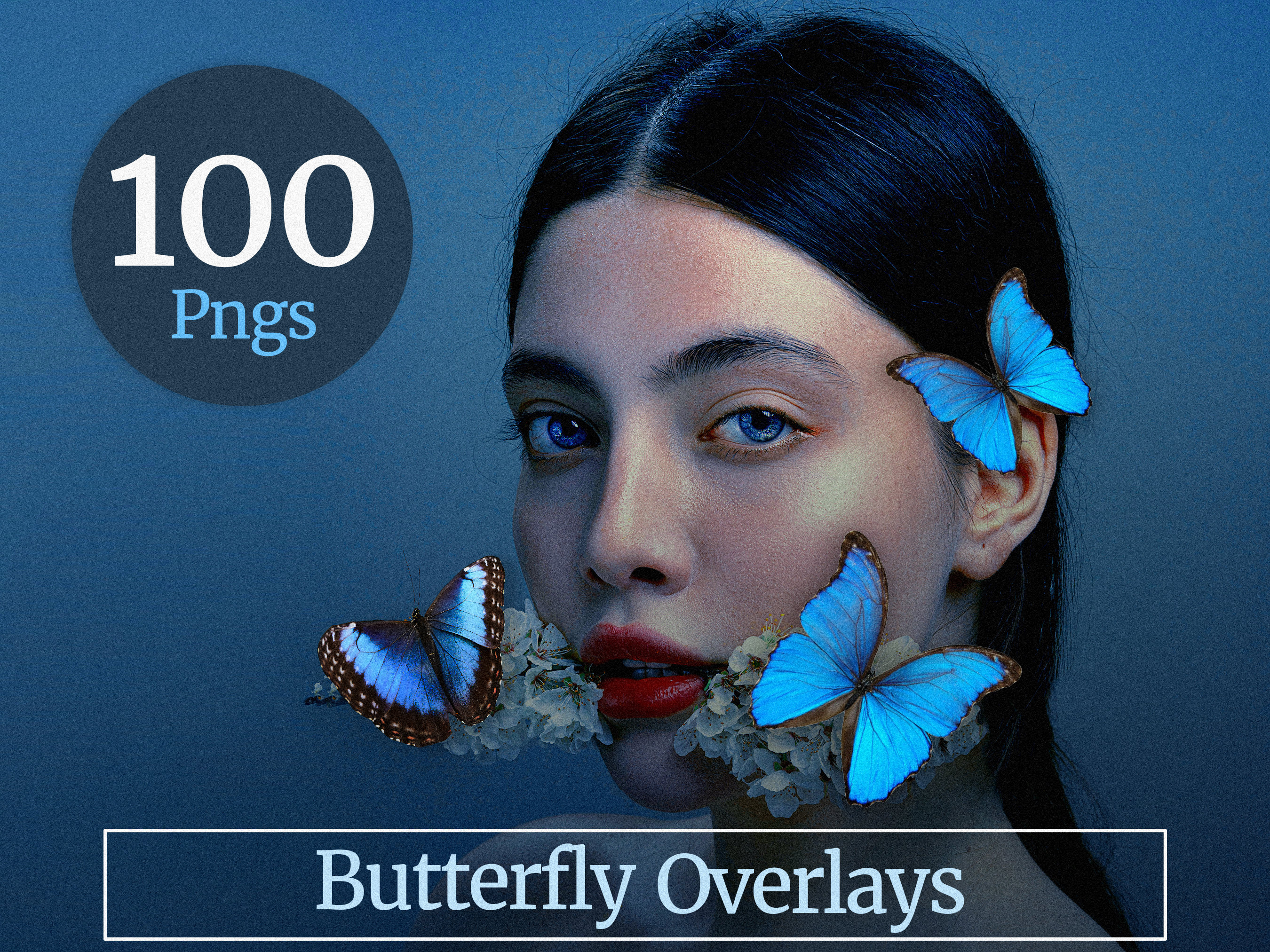100 Blue Floating Butterfly Overlays Photoshop Overlays - Etsy