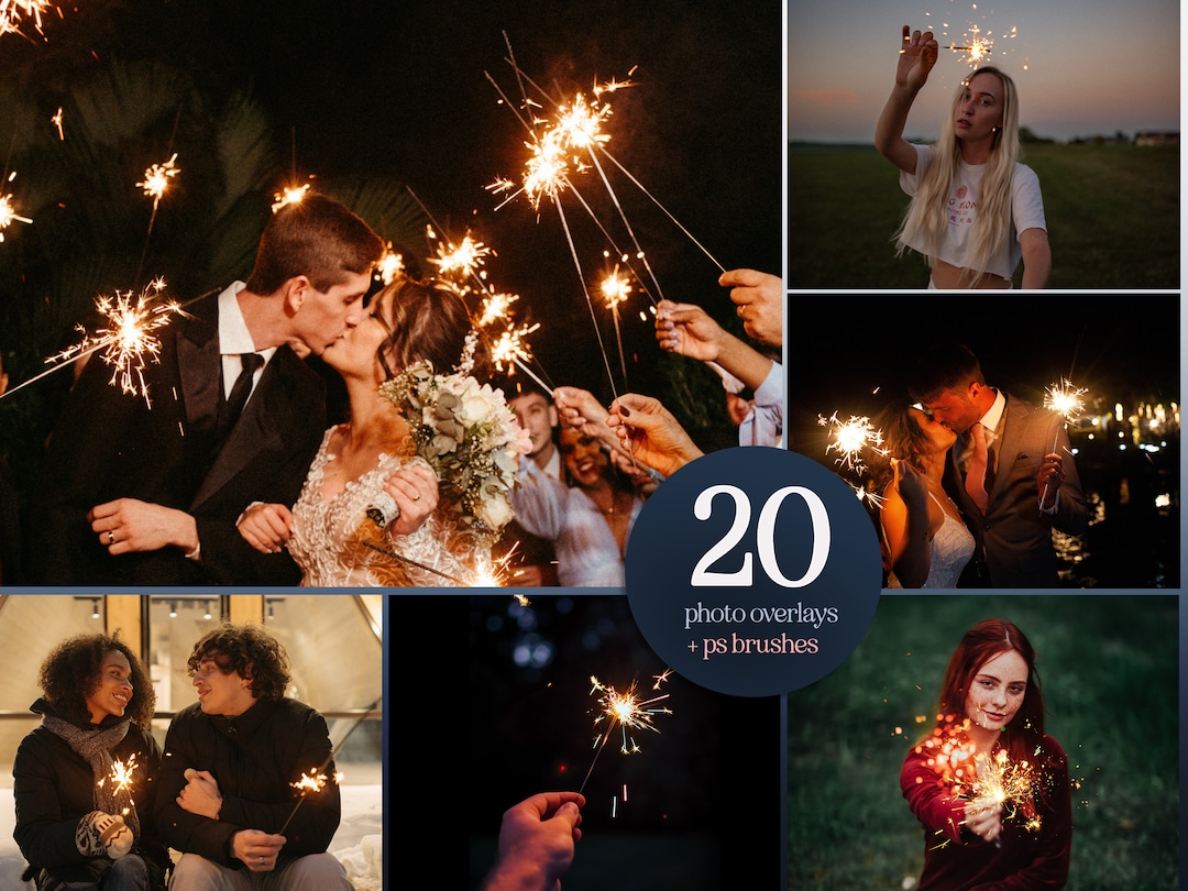 Sparkler Overlays, Bokeh Lights Image Overlay, Graduation Wedding Sparkler, Christmas Lights ...