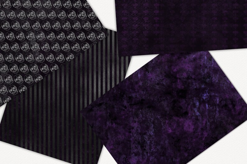 Purple Gothic Digital Paper Purple Halloween Goth Backgrounds - Etsy