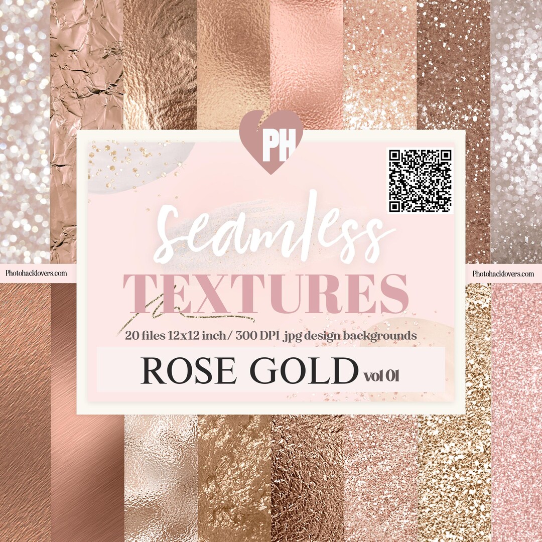 Rose Gold Textures: 12x12 Metallic Digital Paper (digital Download) - Etsy