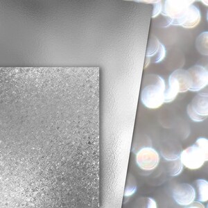 100 Silver Digital Papers: "silver Foil and Glitter Textures" Foil ...