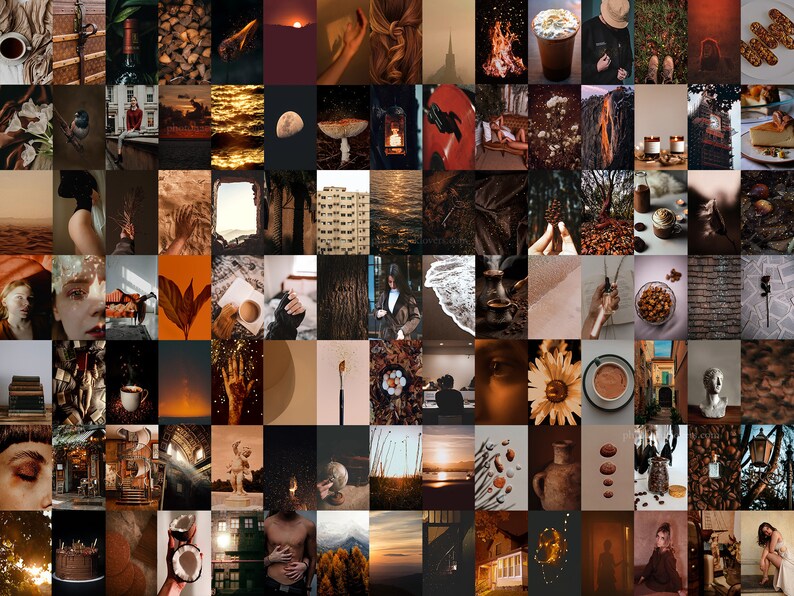 Boujee Fall Aesthetic Wall Collage Kit Brown Aesthetic - Etsy