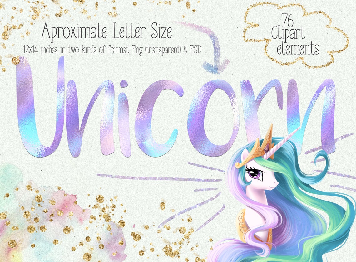 Holographic Digital Alphabet Clipart Rainbow Alphabet Clip | Etsy