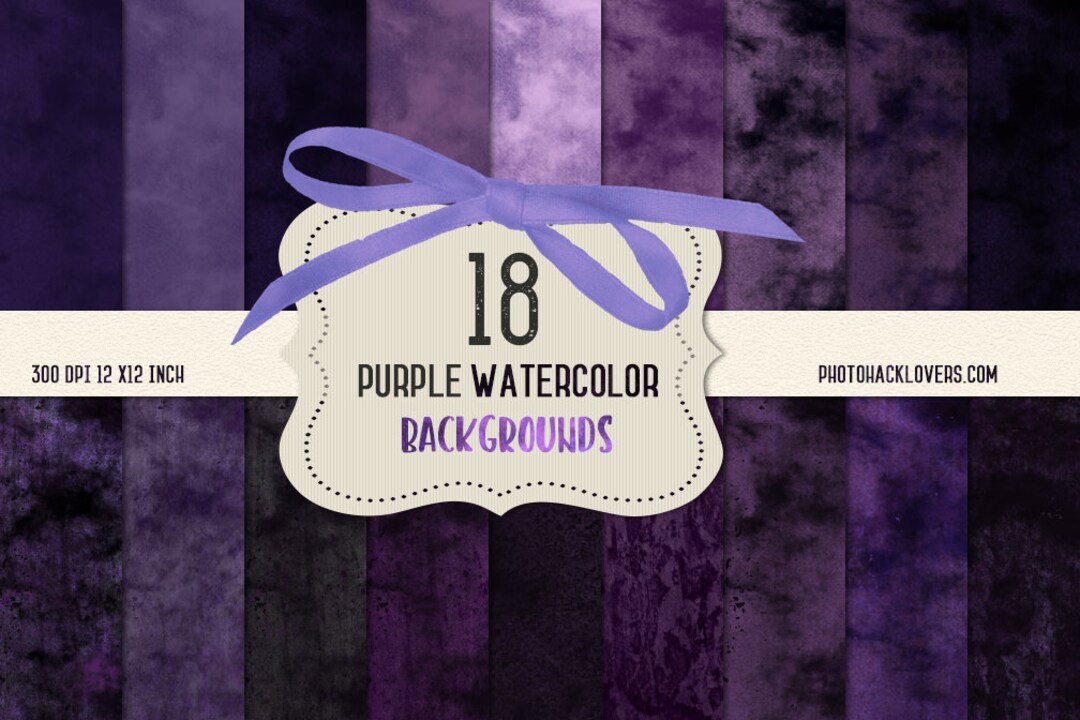 Purple Watercolor Digital Paper- Purple Watercolor Textures Watercolor ...