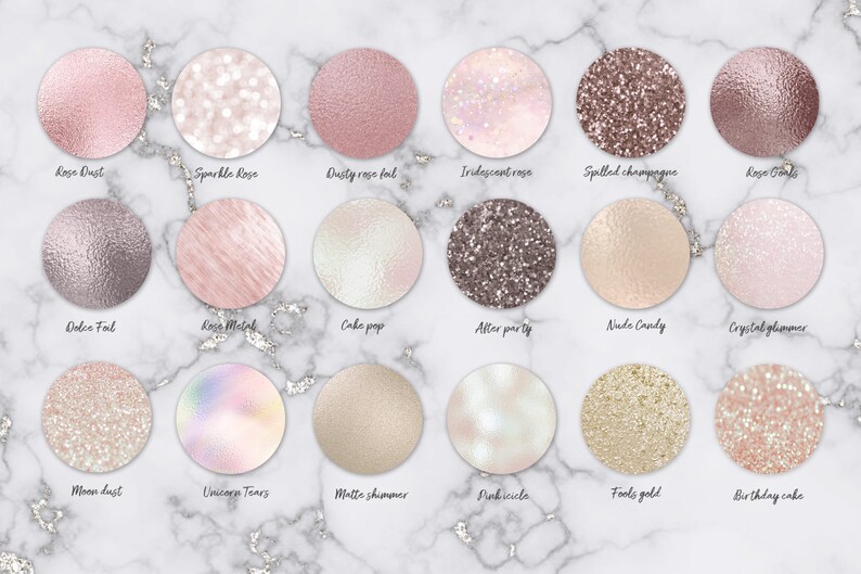 Rose Gold Digital Paper Pink Blush Glitter Digital Papers - Etsy