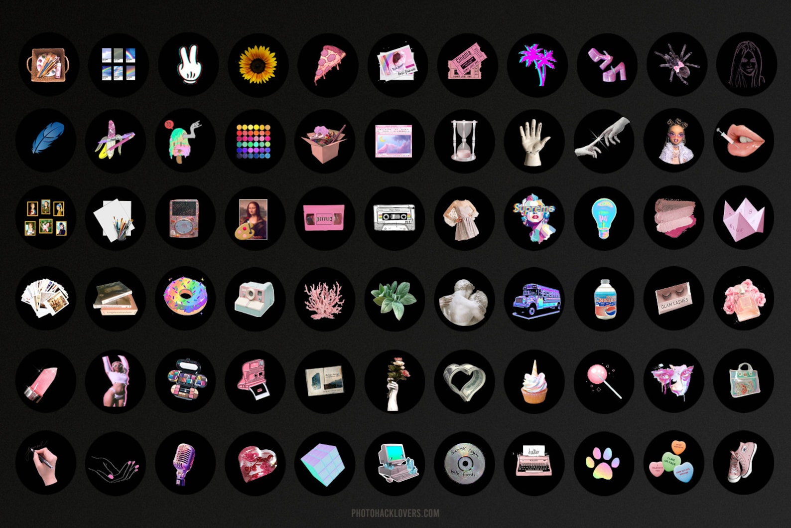 Instagram Icon Aesthetic black Aesthetic Instagram Highlight | Etsy