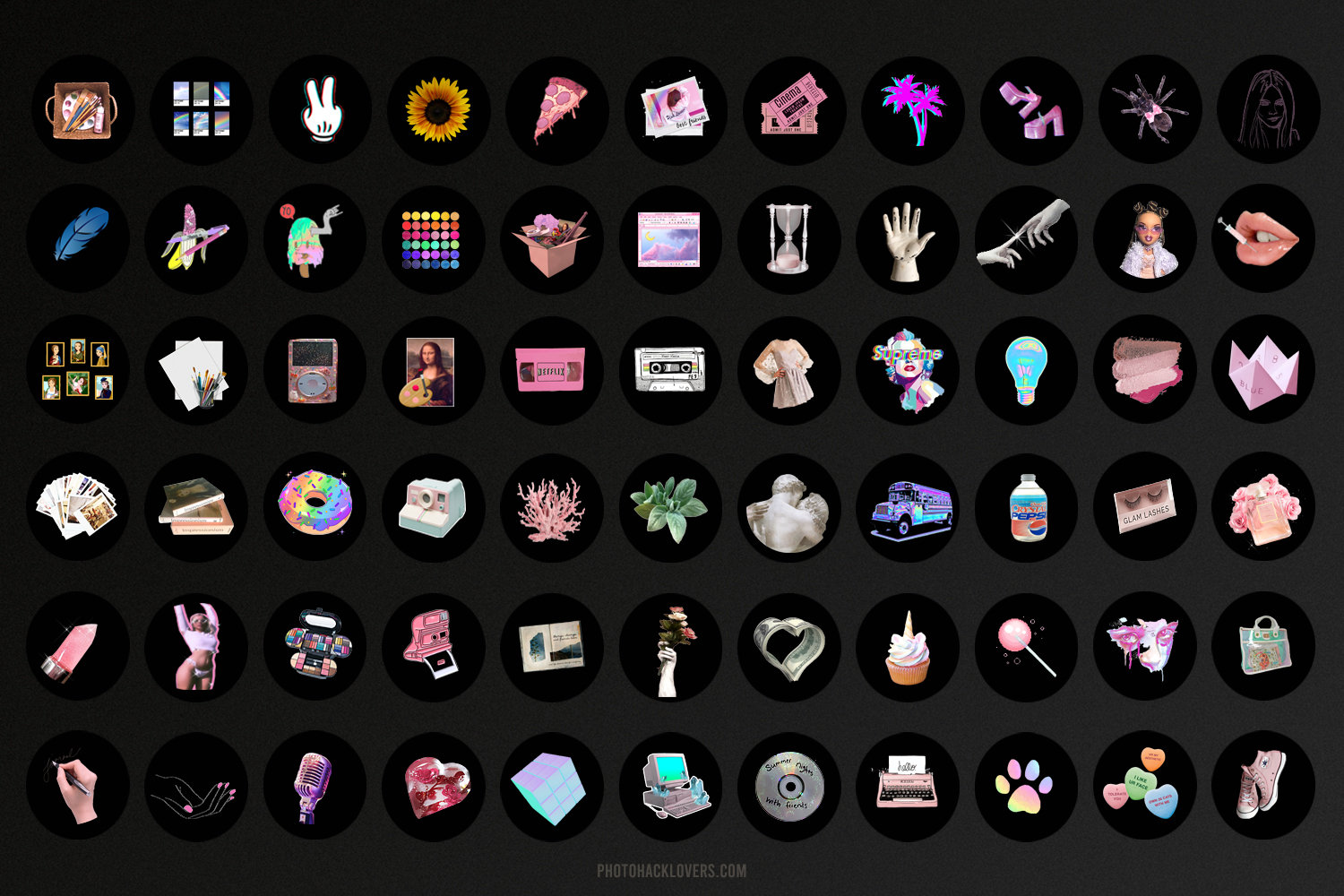 Instagram Icon Aesthetic black Aesthetic Instagram Highlight | Etsy