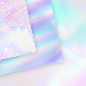 40 RAINBOW BOKEH TEXTURE, Digital Holographic Paper- Pastel Ombre ...