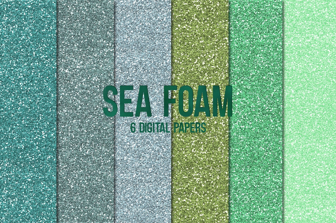 Mint Watercolor Ombre Digital Paper. Handpainted Blue Green - Etsy