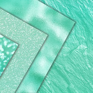 MINT Digital Paper- Green Background- Glitter Digital Paper Pack ...