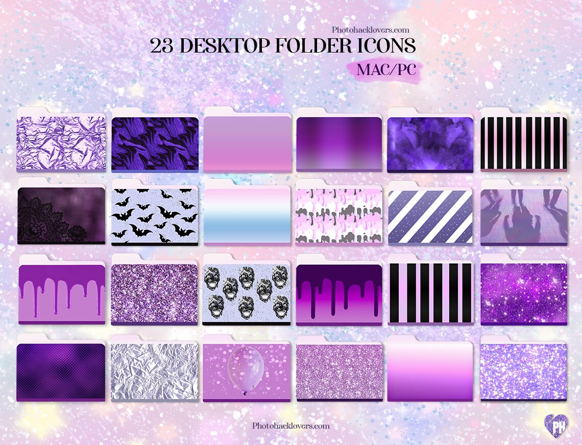 Desktop Folder Icons Pastel Goth Folder Icons for Mac or PC - Etsy Canada