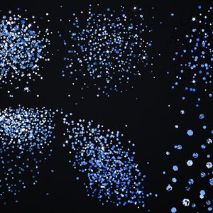 50 Chunky Blue Glitter Overlays- Transparent Png- Glitter Clip Art ...