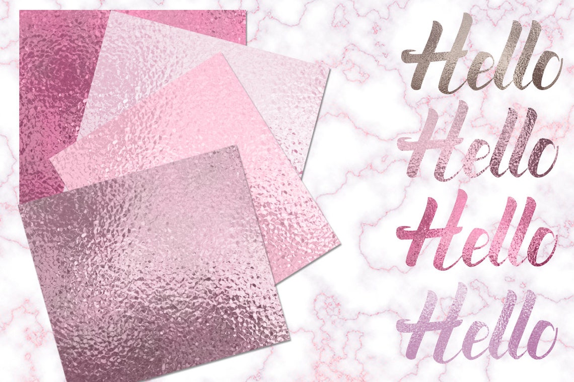 PINK FOILS Digital Paper Light Pink Foil Paper Scrapbook - Etsy