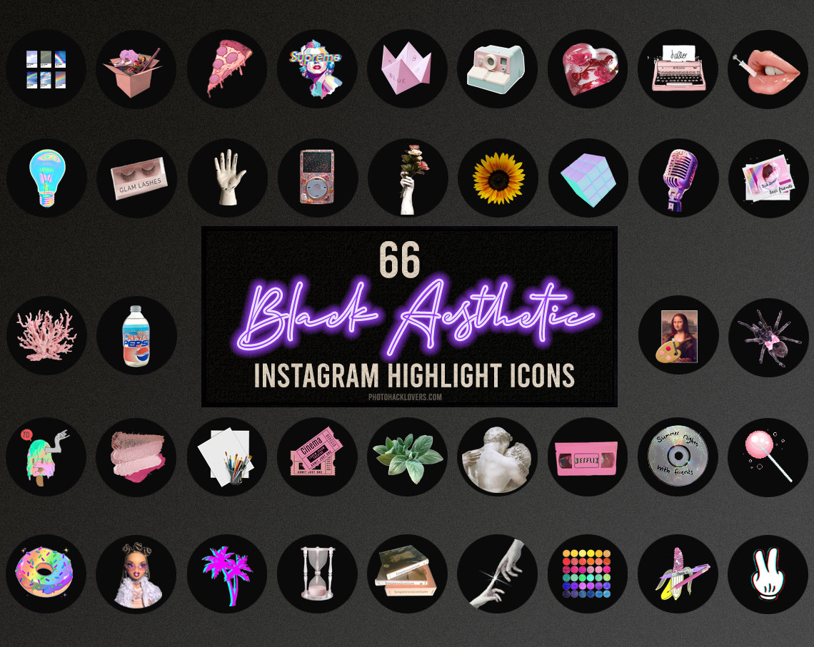 Instagram Icon Aesthetic black Aesthetic Instagram Highlight | Etsy