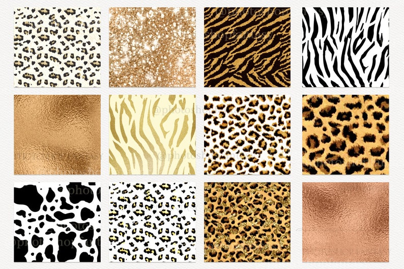 ANIMAL PRINT boujee Leopard Digital Paper 20 | Etsy