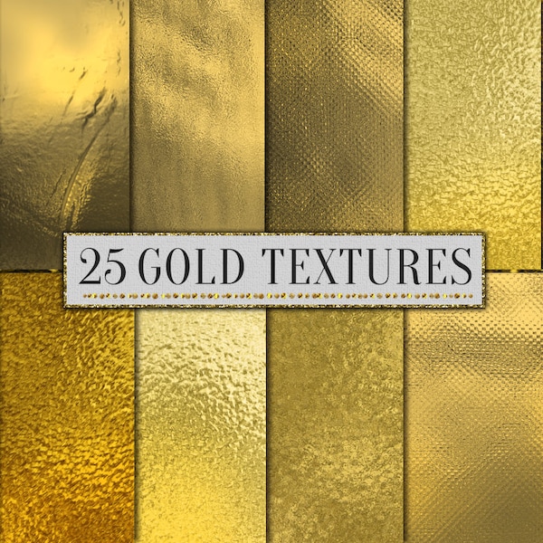 Gold Foil Digital Paper - Etsy