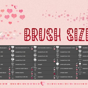 VALENTINE GRAPHICS Bundle- Heart PHOTOSHOP Brushes, Heart Patterns ...