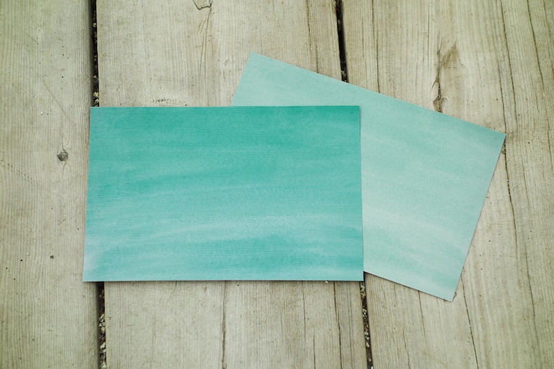 Mint Watercolor Ombre Digital Paper, Watercolor Pattern, Printable ...