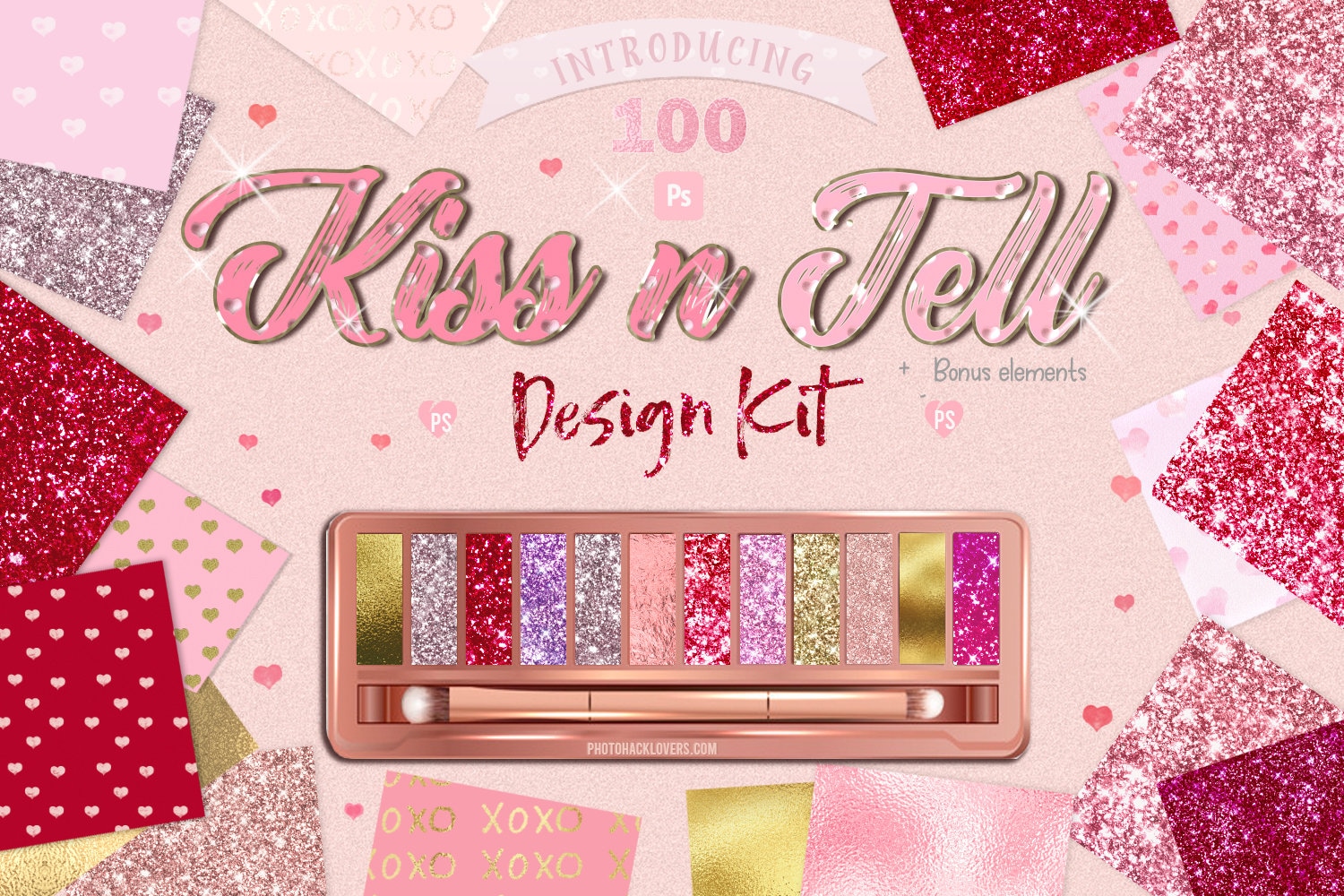 VALENTINE GRAPHICS Bundle Heart PHOTOSHOP Brushes Heart | Etsy