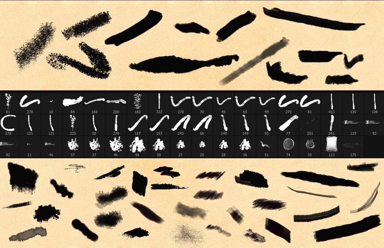 JAPANESE - Sumie - PHOTOSHOP BRUSHES, Sumie Brush, Vintage Japanese ...