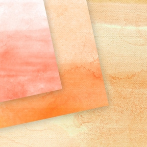 Orange Watercolor Background Digital Paper Pack-mixed Media Abstract ...