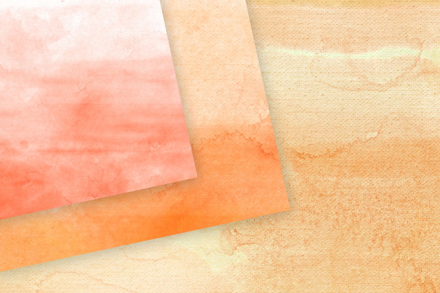 Orange Watercolor Background Digital Paper Pack-mixed Media - Etsy