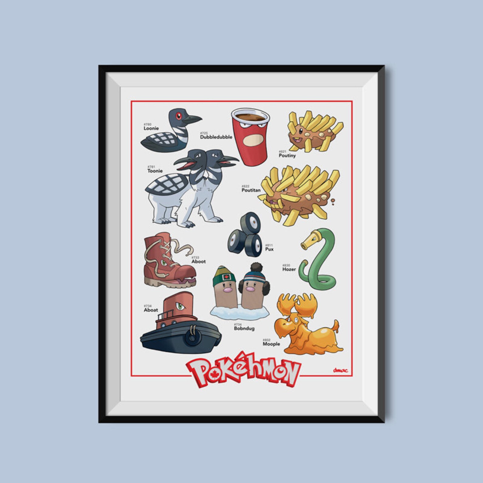 Canadian Pokémon 8 x 10 Print | Etsy