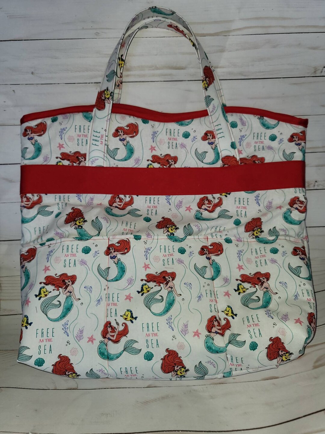 Little Mermaid Tote Bag, Ariel Tote Bag, Disney Tote Bag, Diaper Bag ...