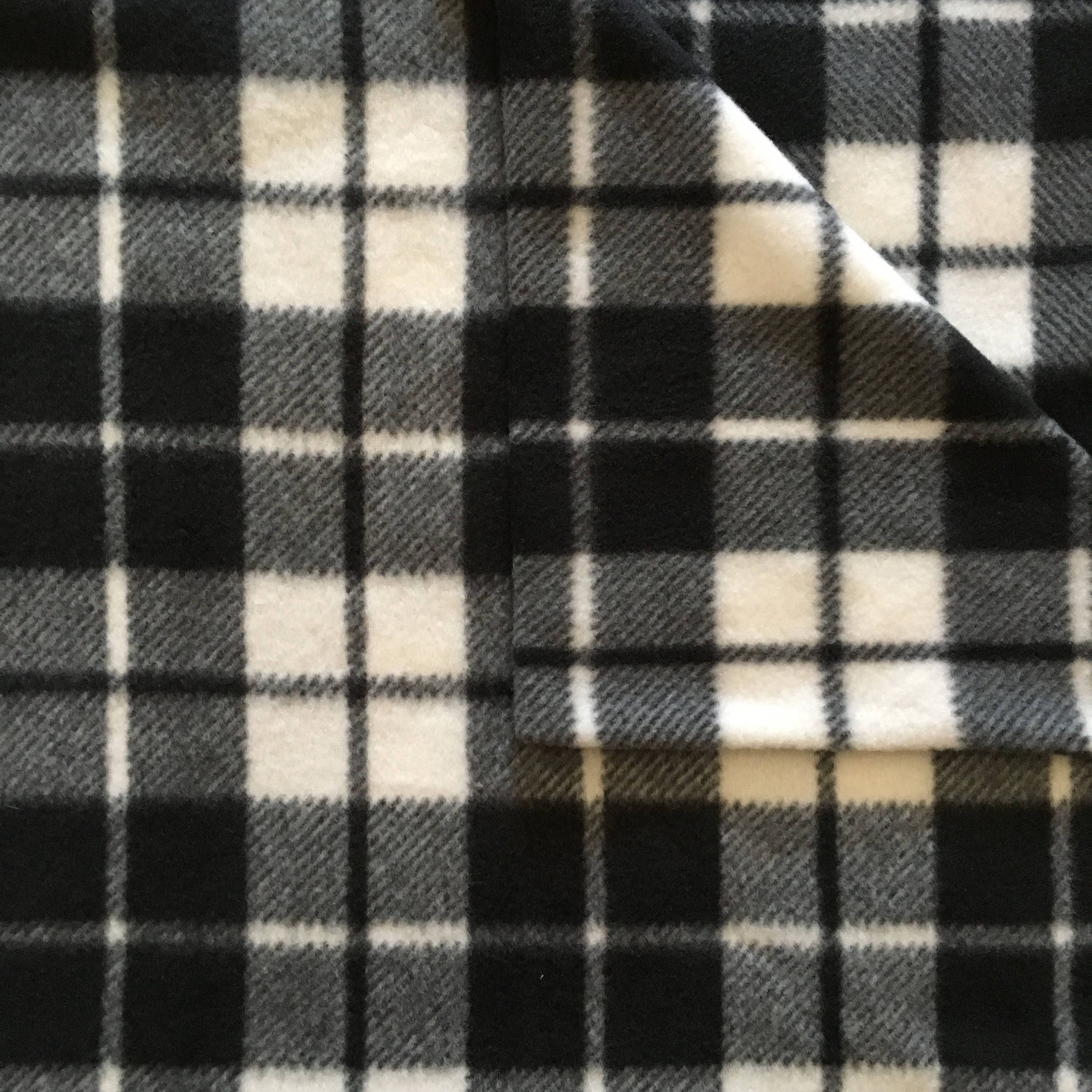 Black White & Grey Plaid Blanket Throw Organic Blanket - Etsy