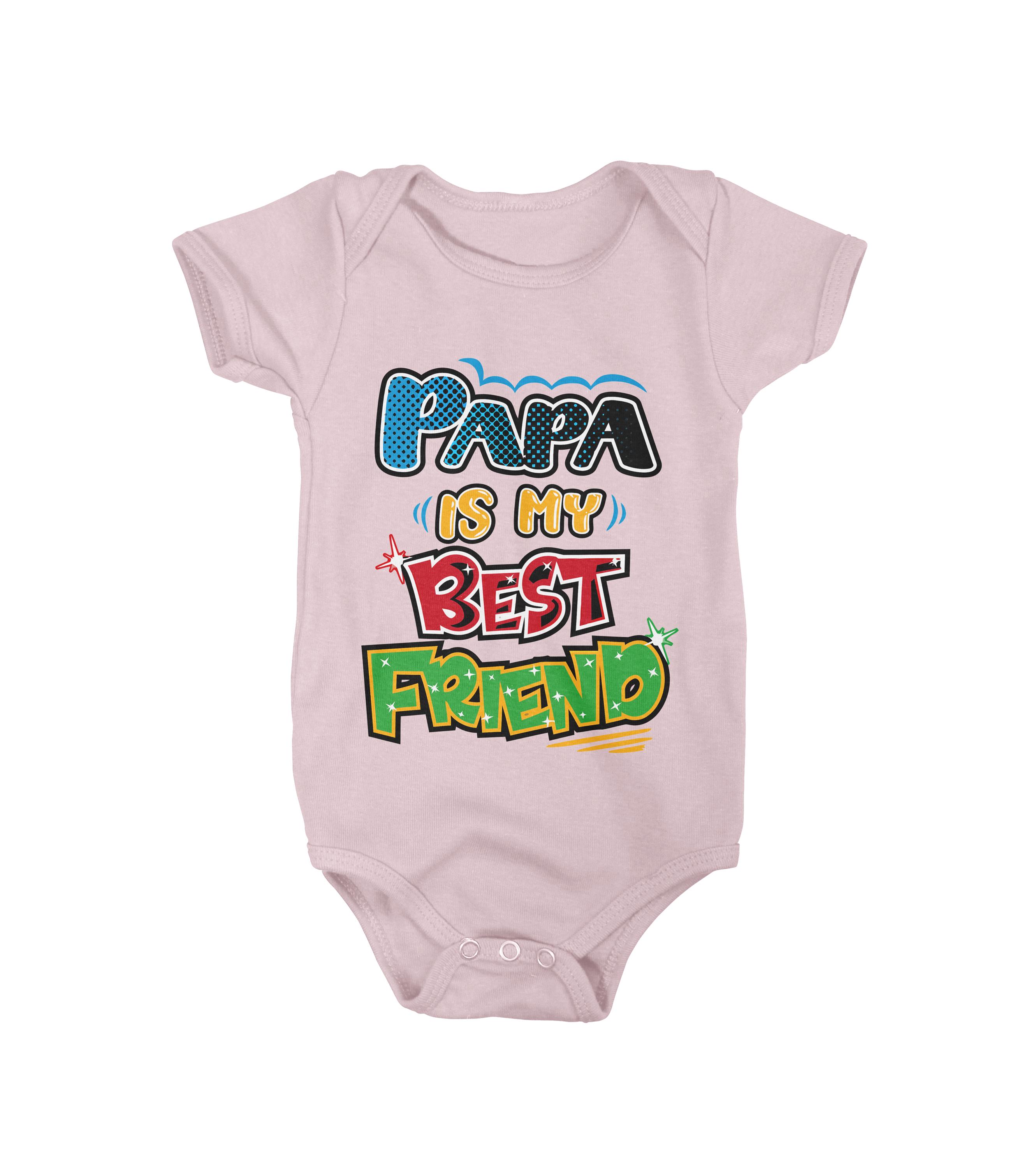Cute Baby Bodysuit Papa is My Best Friend Baby Onsie Sleepsuit Baby ...