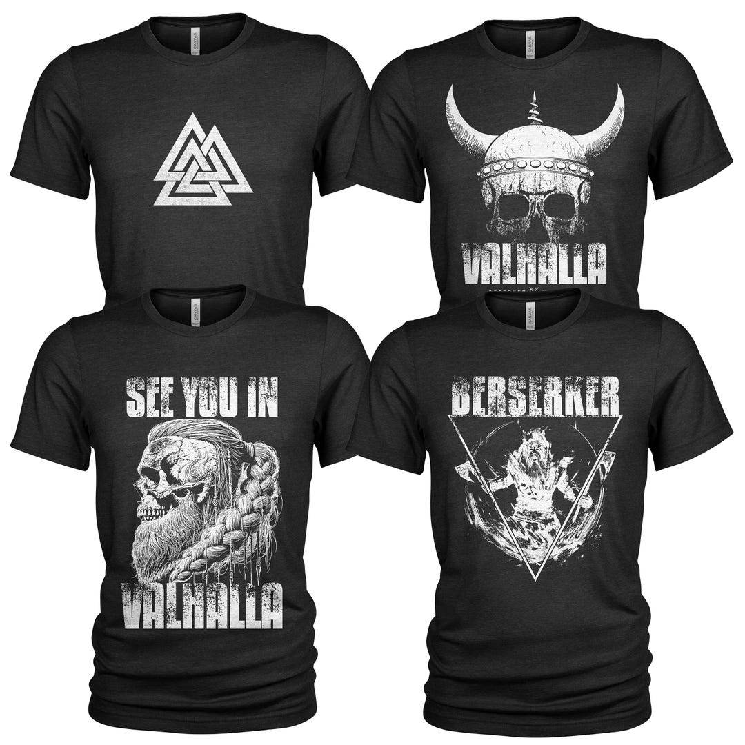 Vikings Valhalla Valkyrie Norse Mythology Men's 4 Pack T Shirt #4018 - Etsy
