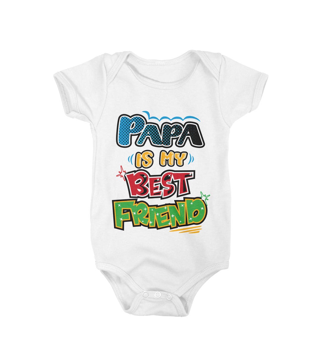 Cute Baby Bodysuit Papa is My Best Friend Baby Onsie Sleepsuit Baby ...