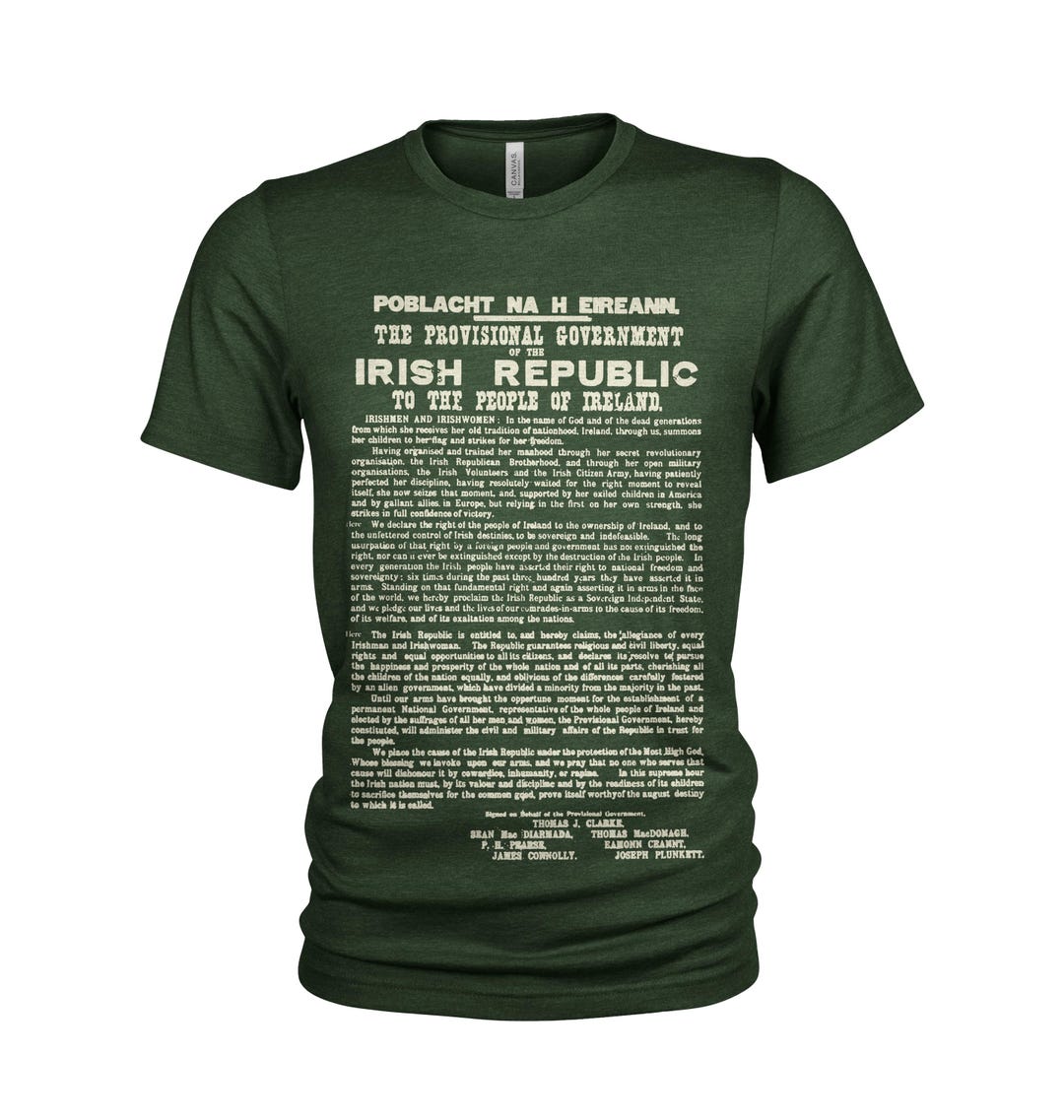 1916 Easter Rising Irish Proclamation Heritage Unisex T Shirt - Etsy