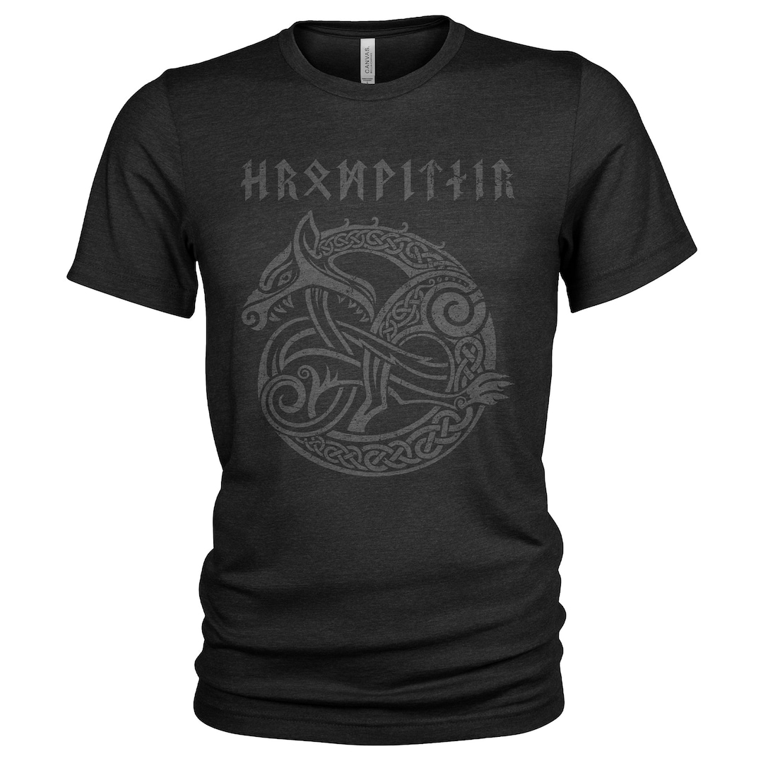 Vikings Fenrir Wolf Pagan Glyph Men's Organic Cotton T-shirt - Etsy