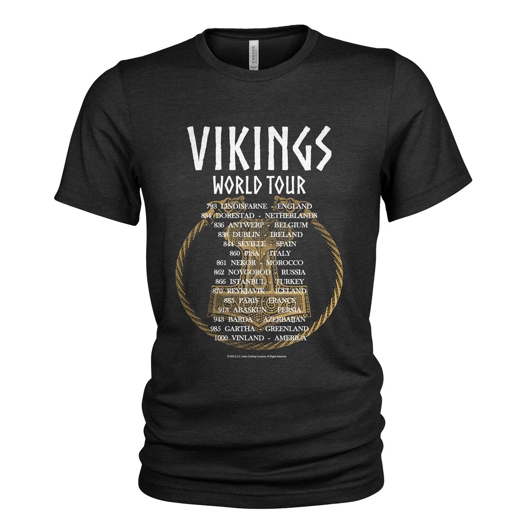 Vikings World Tour Men's Cotton T-shirt - Etsy UK