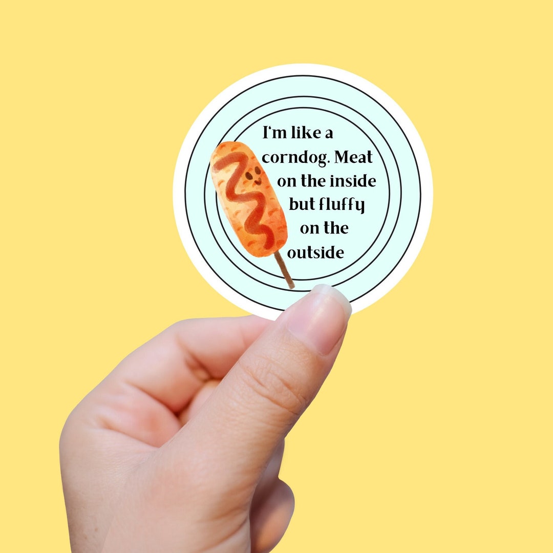 Food Stickers, Corndog Sticker - Etsy