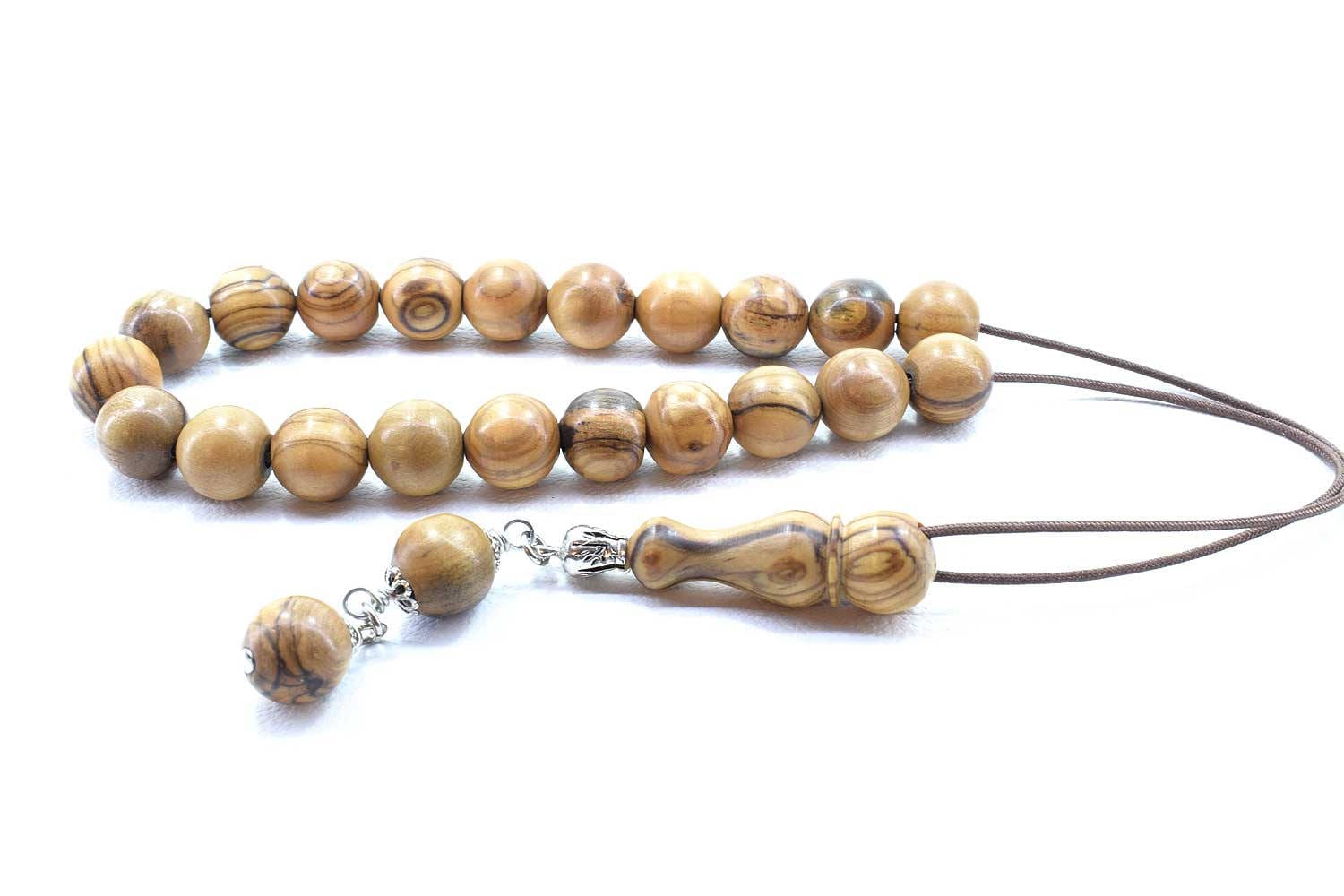 Olive Wood Komboloi, Worry Beads, Greek Komboloi, 21 Olive Wood Beads ...