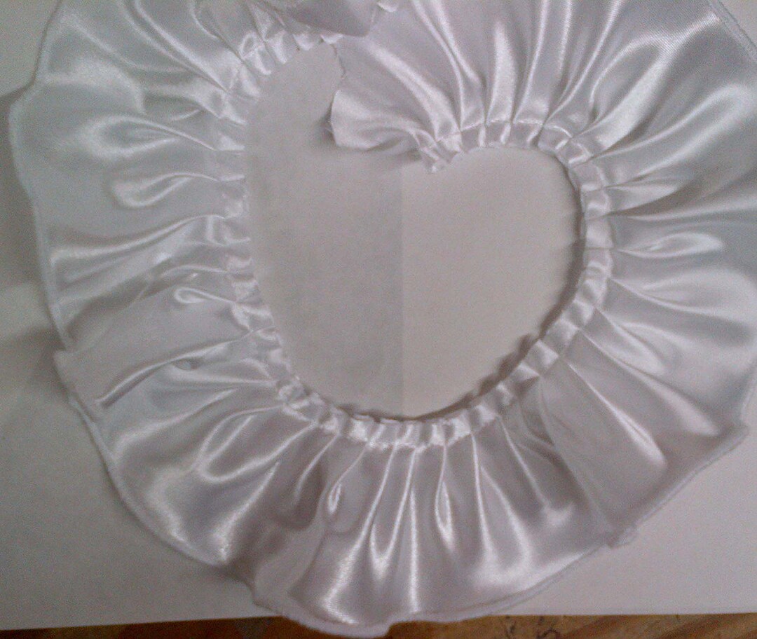 Pleated White Satin Fabric Sewing Trim for Altered Couture, Bridal ...