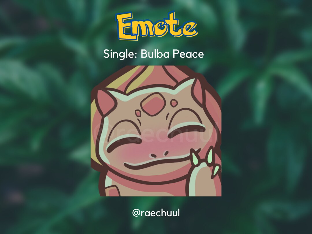 Emote Single: Pink Bulba Peace - Etsy