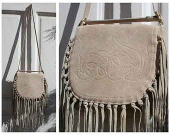 Boho leather bag | Etsy