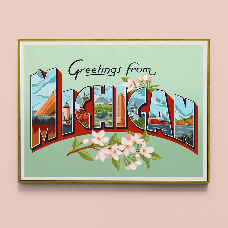 Michigan Prints - Etsy