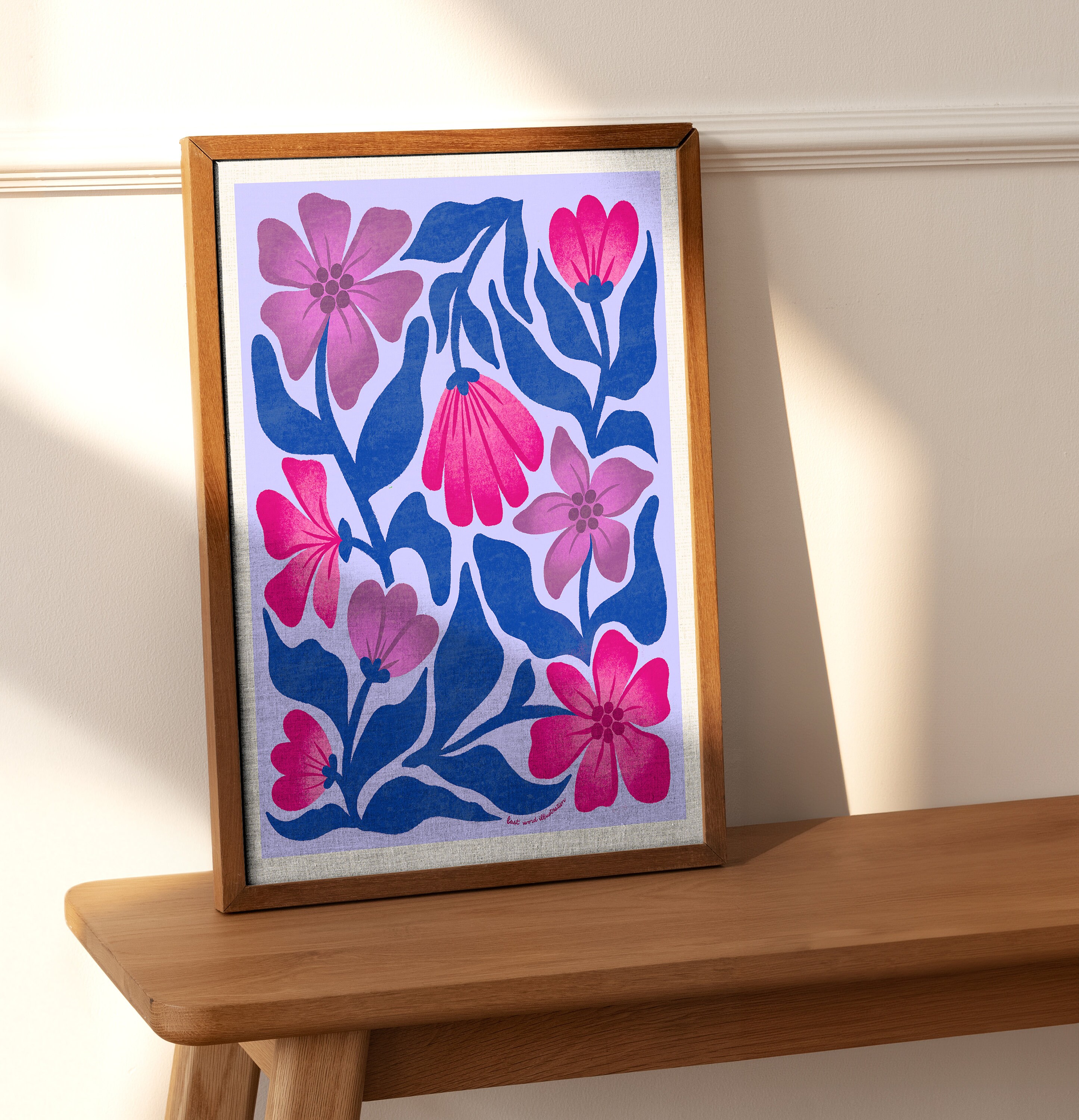 LGBTQIA Wall Art, Floral Wall Hanging, Bisexual Wall Art, Wlw Wall Art ...
