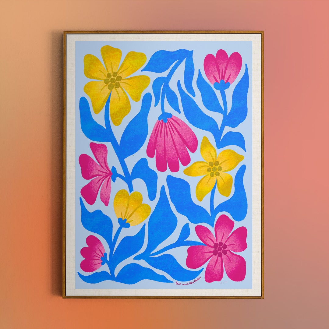 LGBTQIA Wall Art, Floral Wall Hanging, Pansexual Wall Art, Pan Wall Art ...