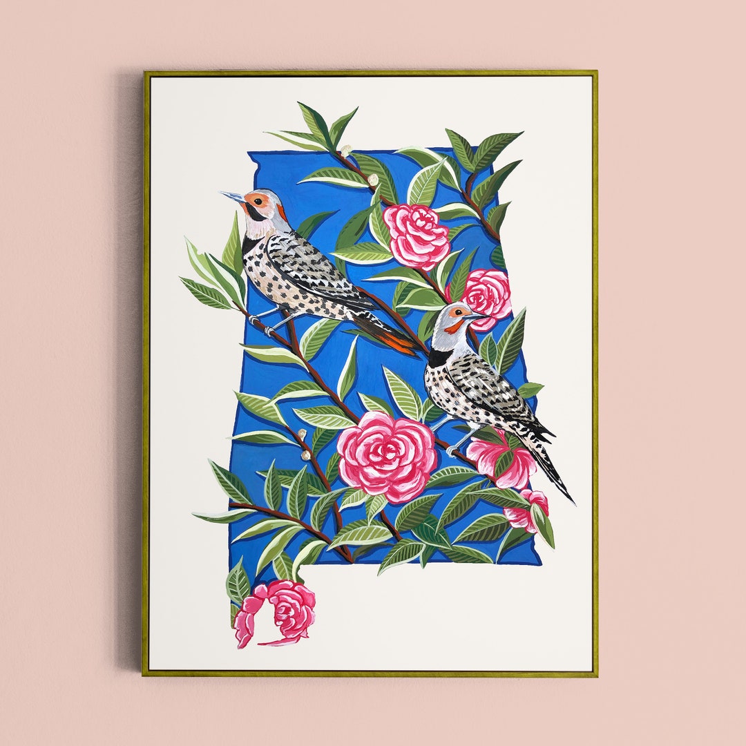 Alabama State Bird Print, Alabama Bird Print, Northern Flicker Print ...