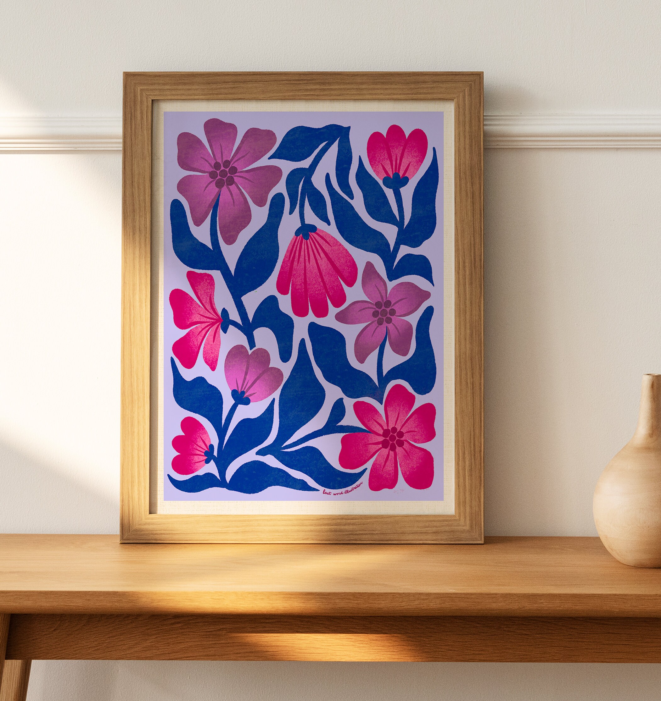 LGBTQIA Wall Art, Floral Wall Hanging, Bisexual Wall Art, Wlw Wall Art ...