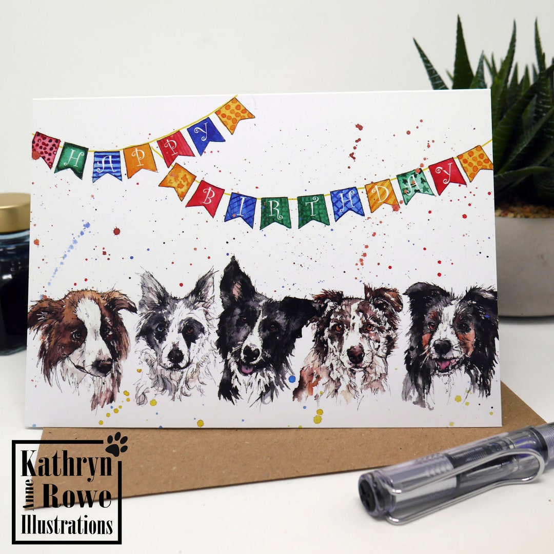 Border Collie, Border Collie Card, Border Collie Gift, Dog Gift, Border ...